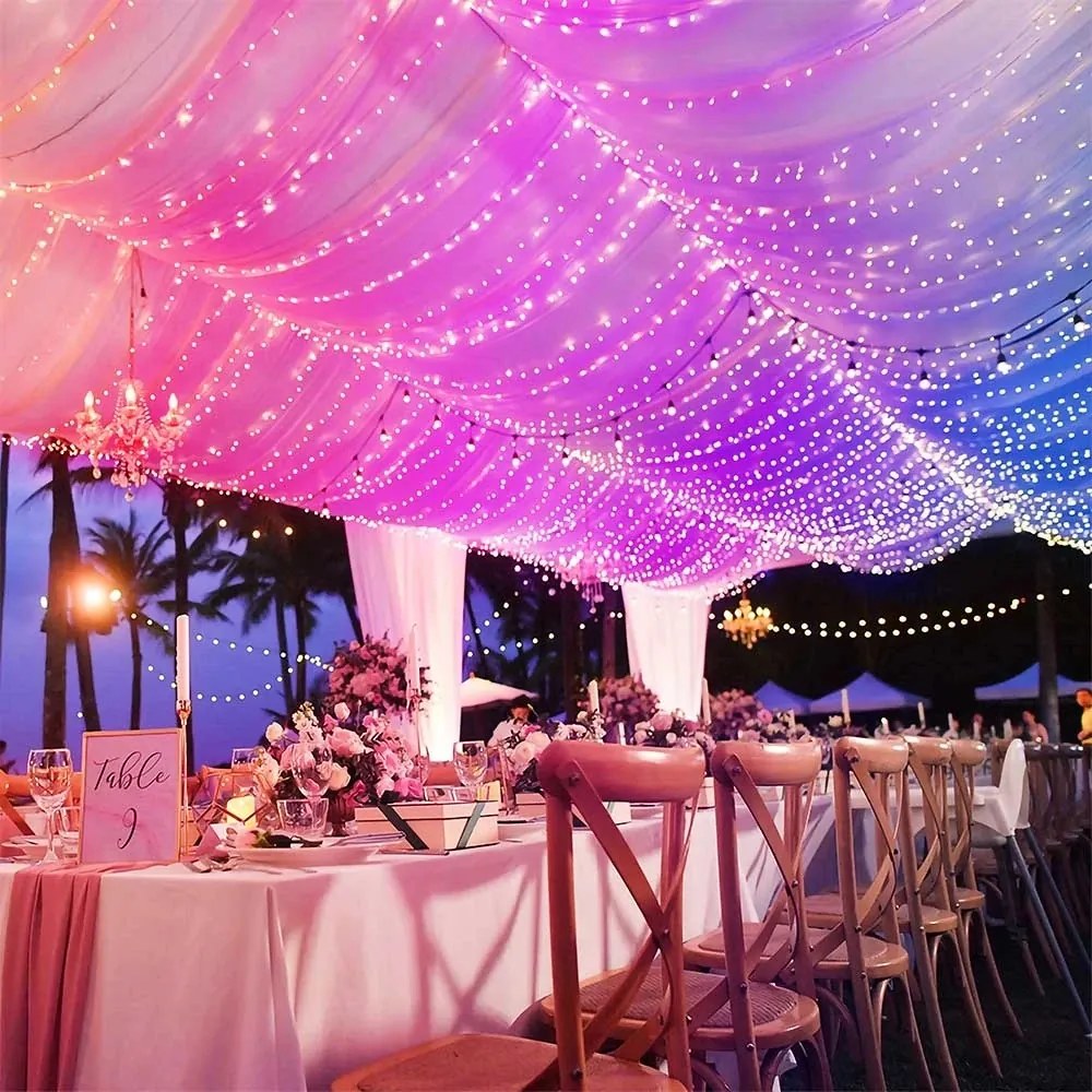 Barevná světýlka venkovní Twinkly strings 25 m Dual Pro, 2× 125 LED RGB, čirý kabel, IP44, 2× 12,5 m