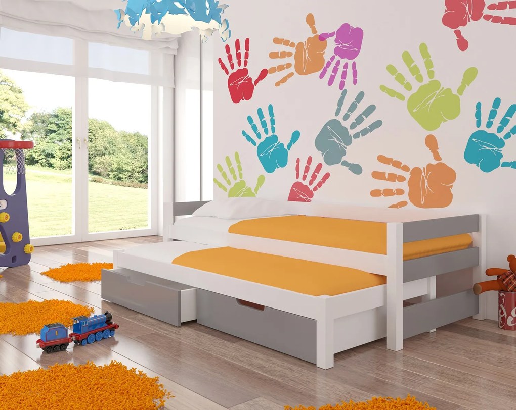 ADRK Furniture Manželská postel s matracemi FRAGA CH-Fra-W+GRA-D071