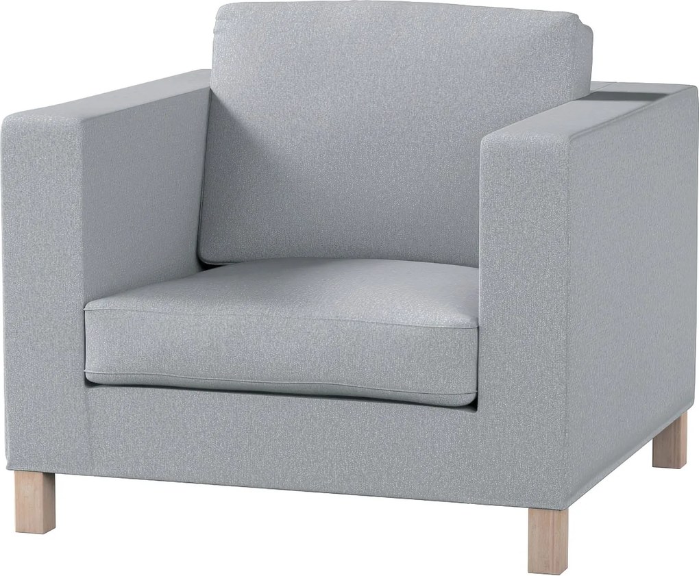 Potah na křesko IKEA Karlanda, krátký barva šedá látka pletený vzor