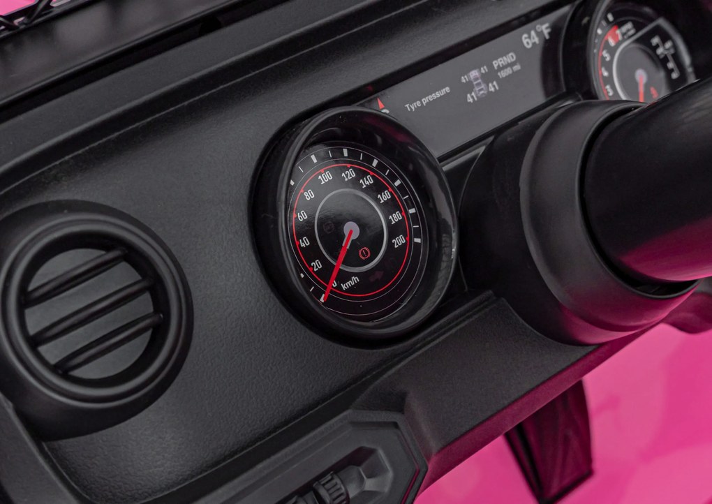Ramiz Terénní auto OFF-ROAD 3.0 pro děti růžové + dálkové ovládání + pomalý start + pásy + LED a zvuky