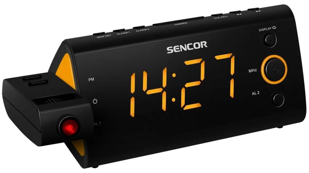 Sencor SRC 330 OR radiobudík s projekcí, oranžová