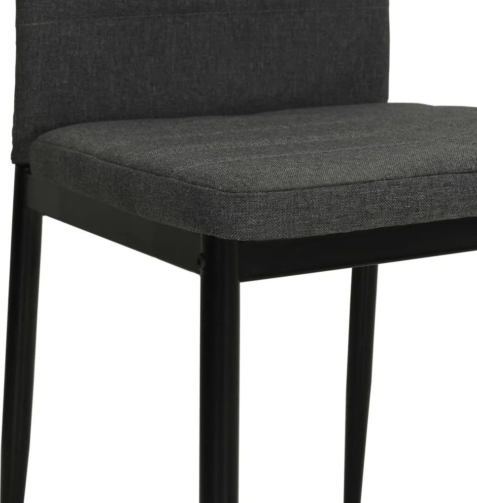 Jídelní židle 4 ks tmavě šedé textil 246180