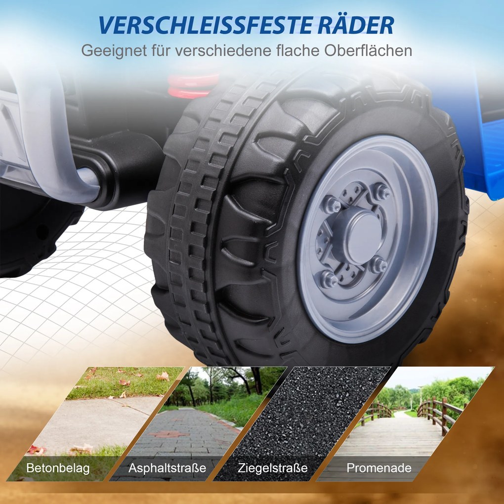 AIYAPLAY Elektrický Miniquad pro děti - Dětský elektrický ATV s LED a klaksonem, motorka pro děti, elektrické auto pro děti od 18 měsíců, kovová modr…