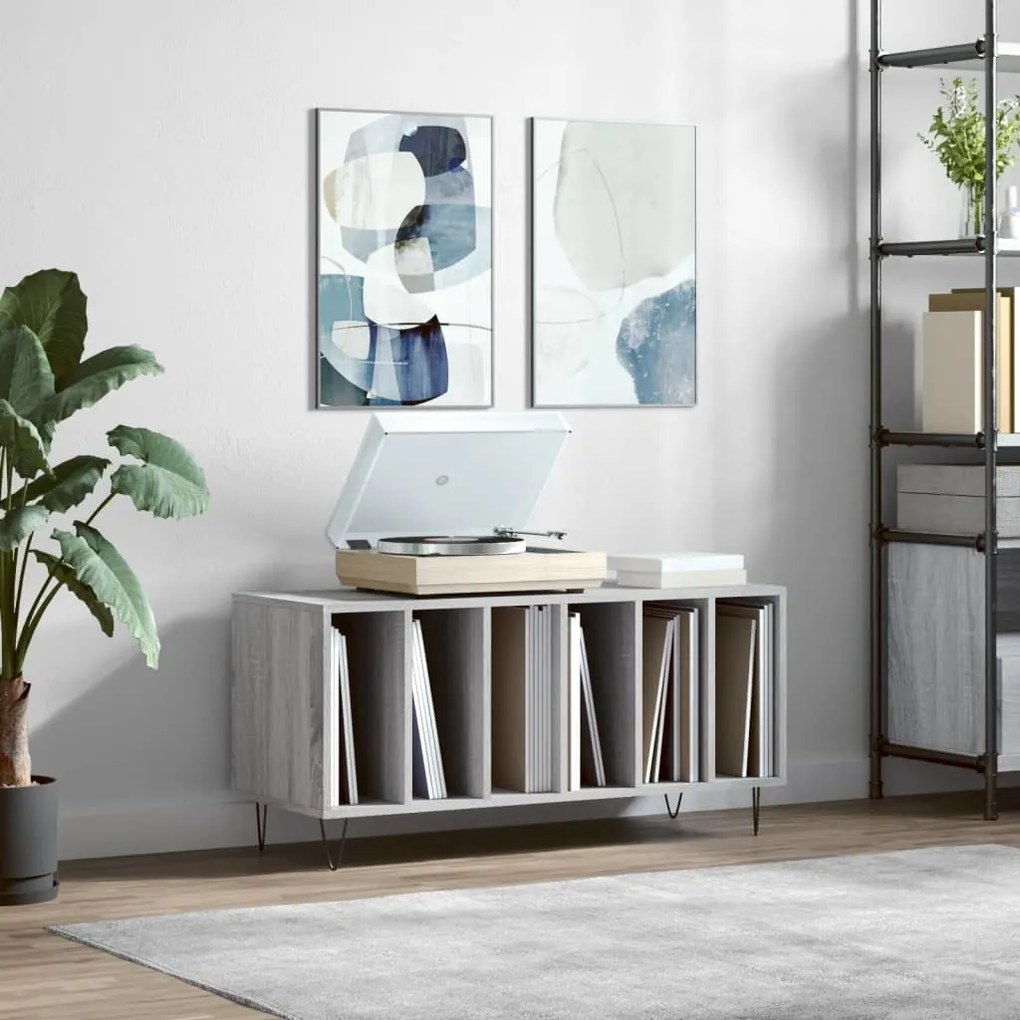 vidaXL Skříňka na LP desky 100x38x48 cm kompozitní dřevo [831754] Barva: kouřový dub