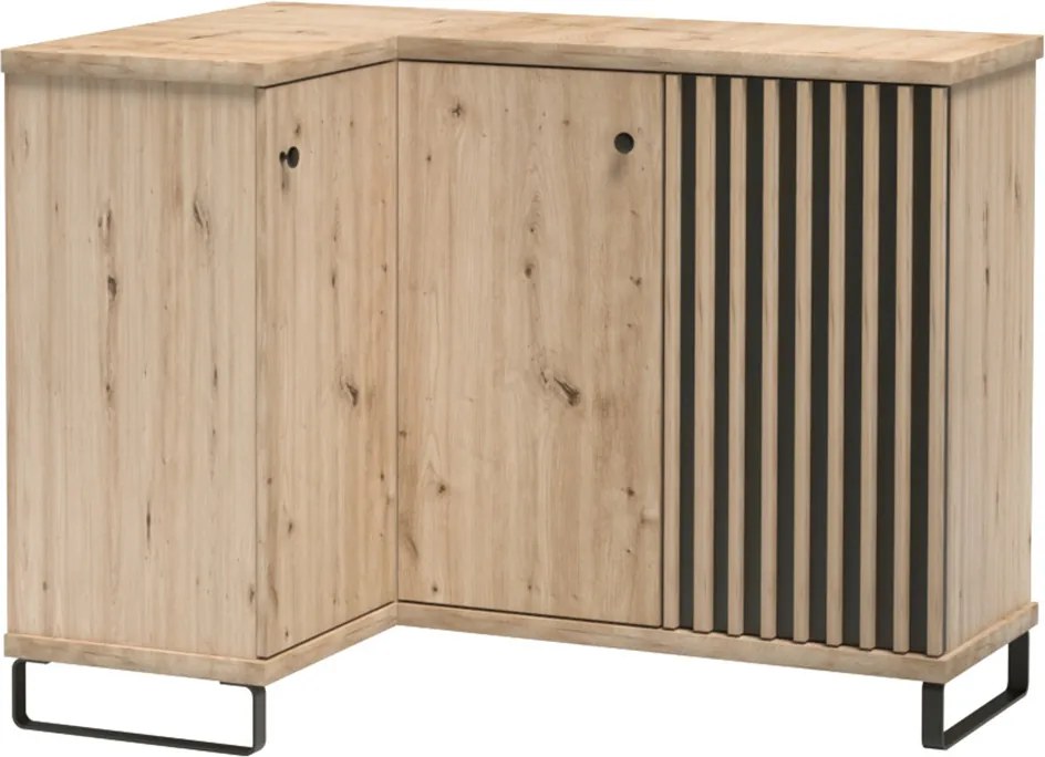 CALI | komoda rohová C-12 s policemi | 81,9x122,6 cm | artisan