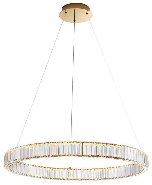 Nova Luce Závěsné designové svítidlo Aurelia 1, zlaté, ø 80cm