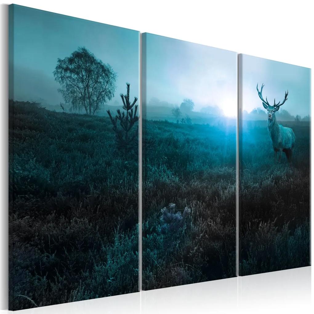 Třídílný obraz - jelen v dálce (90x60 cm) - Murando DeLuxe