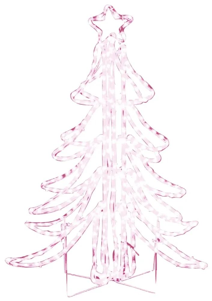 343297 vidaXL Skládací vánoční stromek s teplými bílými LED 87 x 87 x 93 cm