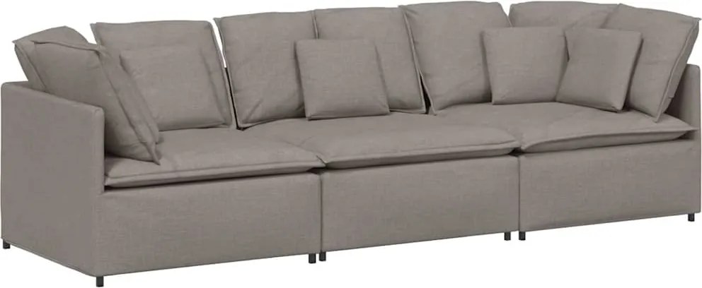 Modulární pohovka s polštáři textil taupe 3321272