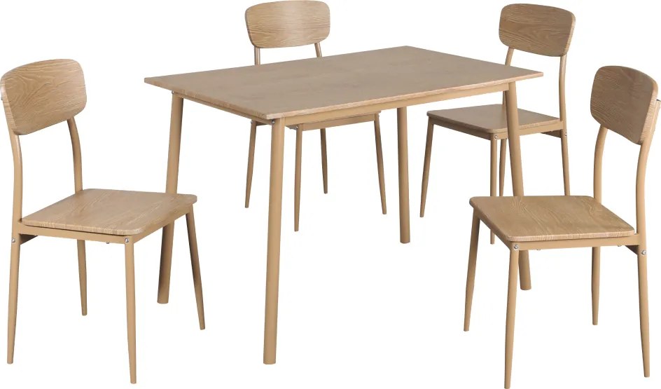 Jídelní set 1+4, dub přírodní, LAMIR