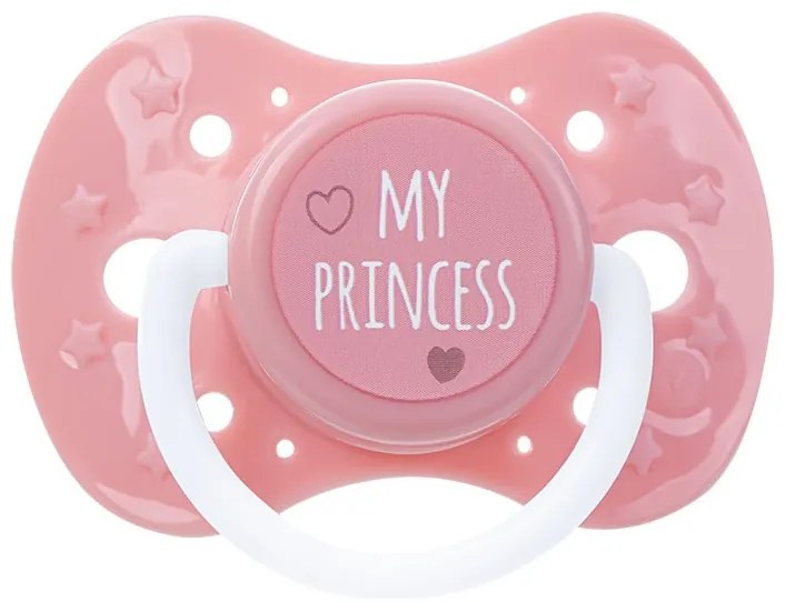 Uklidňující silikonový dudlík 0m+ Akuku My Princess