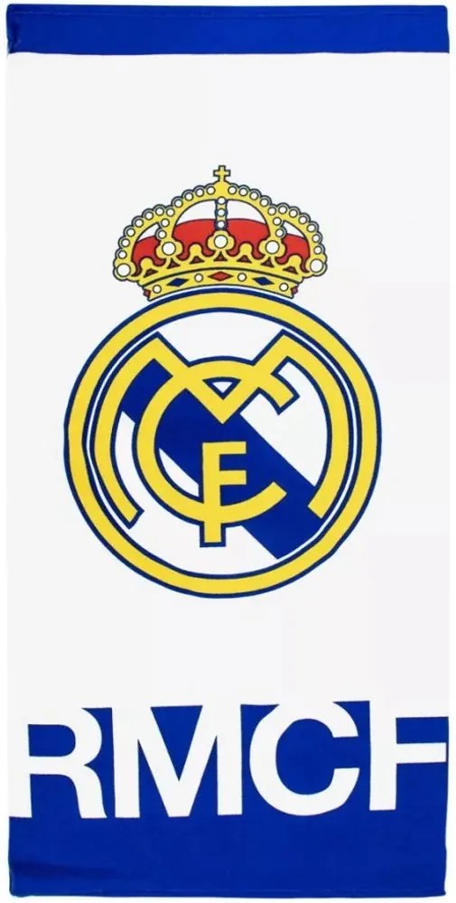 Fotbalová osuška FC Real Madrid - motiv RMCF - 100% polyester (mikrovlákno) - 70 x 140 cm