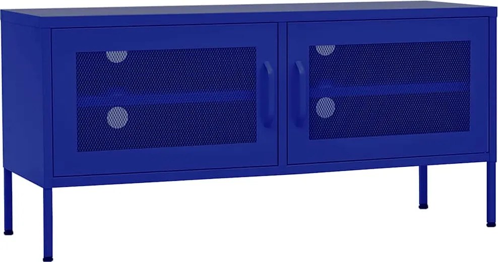 TV skříňka námořnicky modrá 105 x 35 x 50 cm ocel 336235