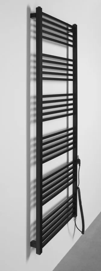 Sapho METRO-E elektrický koupelnový radiátor rovný 600 x 1620 mm 800 W černá mat ME616B