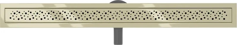 Mexen Flat 360°, nerezový sprchový žlab vzor M12 80 cm, zlatá lesklá, 1521080-40