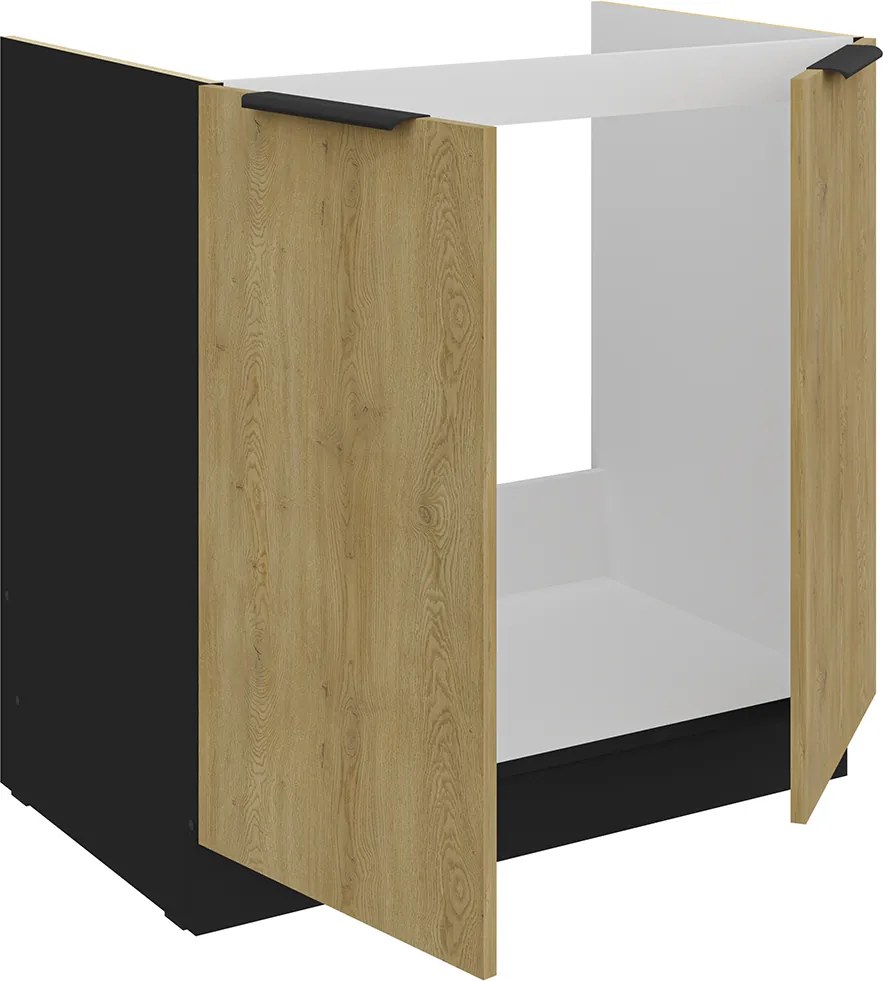 CREMONA cc | dolní skříňka 80 ZL 2F dřezová | 80 cm | černá/cremona