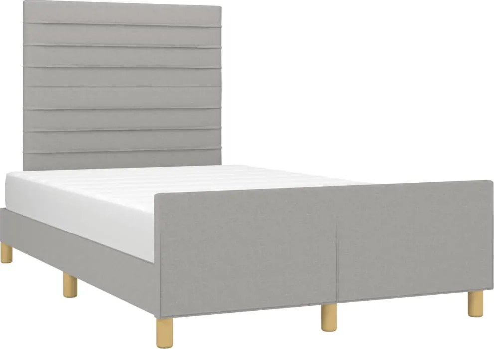 Rám postele bez matrací světle šedá 120x190 cm textil 3270520