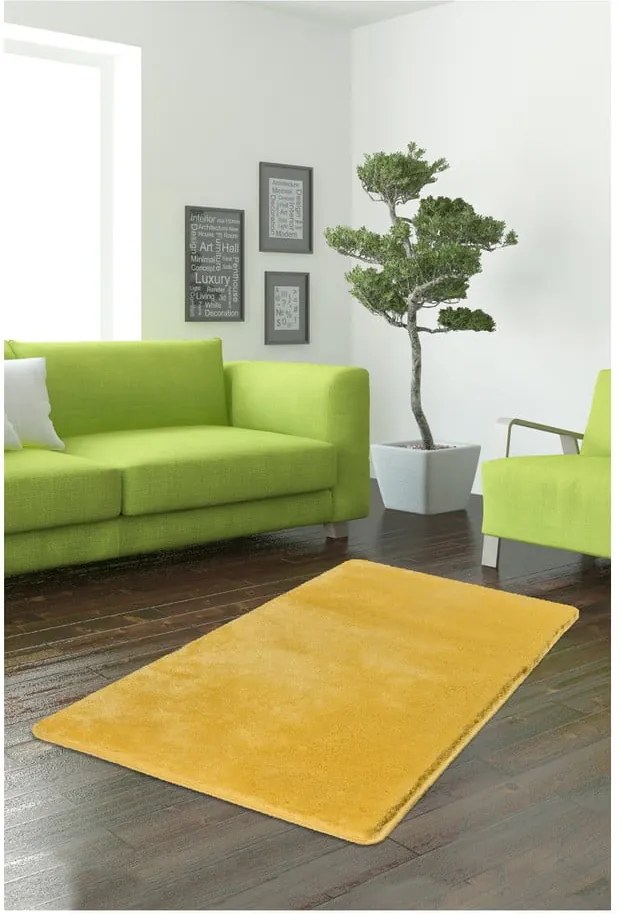 Žlutý koberec Milano, 120 x 70 cm