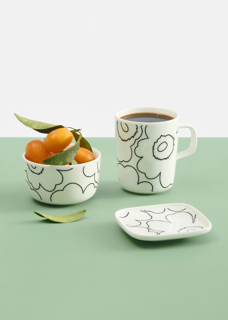 Marimekko Hrnek Oiva Piirto Unikko 250ml bílý