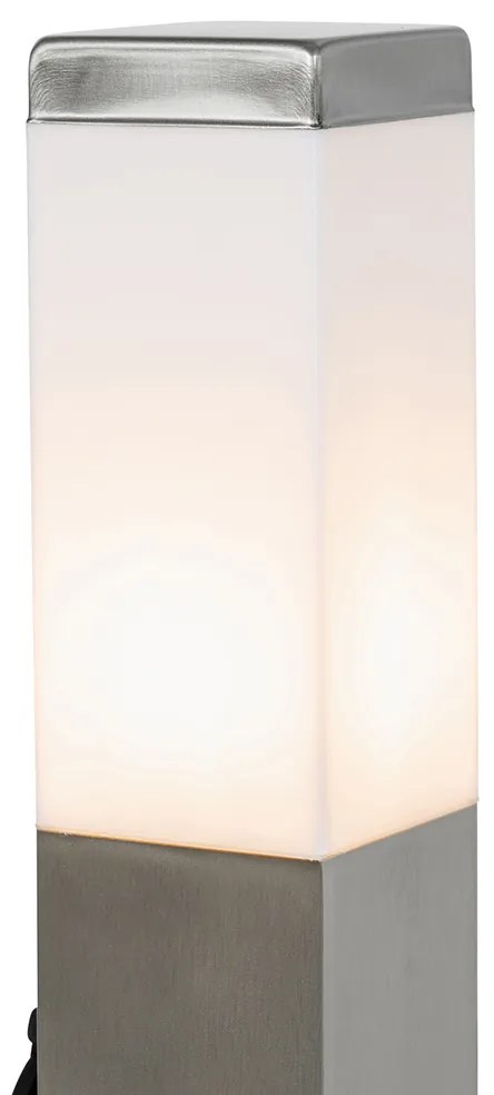 Moderní venkovní lampa 45 cm ocel s objímkou IP44 - Malios