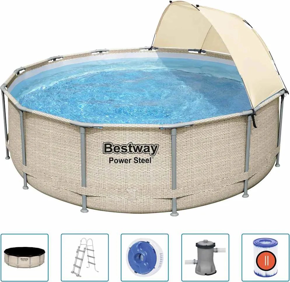Bestway Power Steel Bazénový set s přístřeškem 396 x 107 cm
