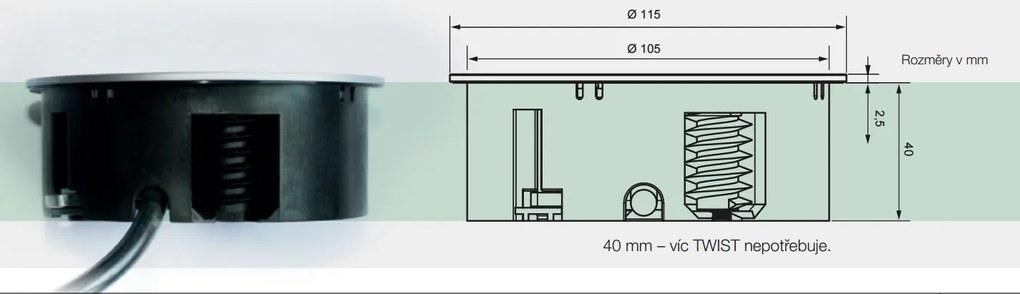 Elektro zásuvka Bachmann Twist 2x 230V matná bílá 931.252