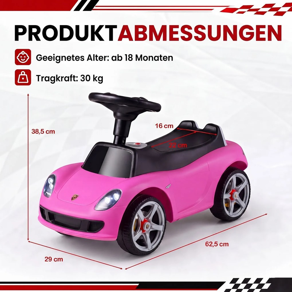 Costway Porsche Licencované tlačné auto pro děti od 18 měsíců. Push auto