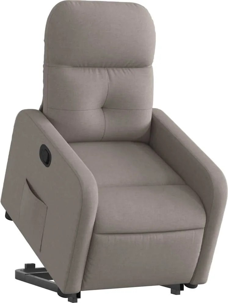 Zvedací polohovací křeslo taupe textil 3206802