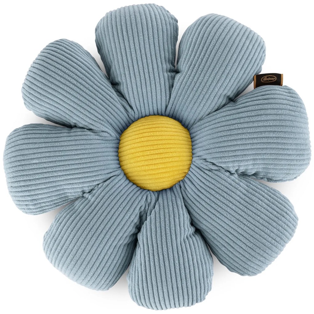 DĚTSKÝ DEKORAČNÍ POLŠTÁŘ FLOWER40 (FI) 37 CM MODRÁ