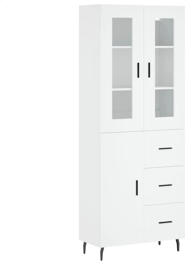 Skříň highboard bílá 69,5 x 34 x 180 cm kompozitní dřevo 3198481