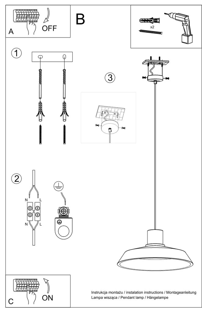 Závěsné svítidlo Afra, 1x dřevěné/betonové stínítko