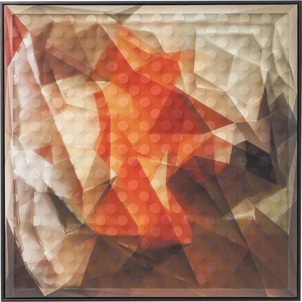 Obraz s rámem Art 3D Abstrakt Orange 80x80 cm