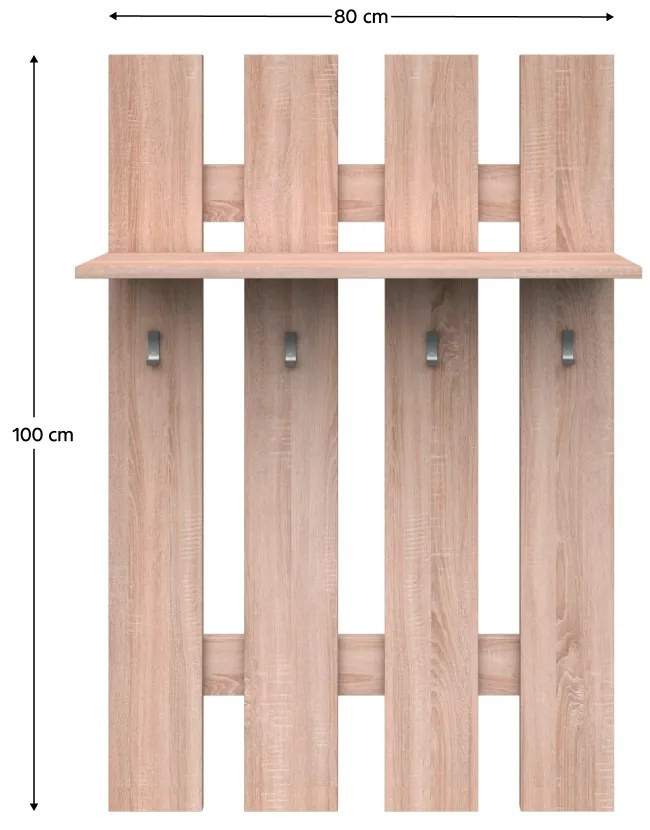 Kondela Věšák 80 , dub sonoma, TOPTY TYP 29
