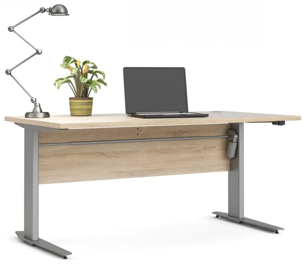 FALCO Výškově nastavitelný psací stůl Office 80400/318 dub sonoma/silver grey