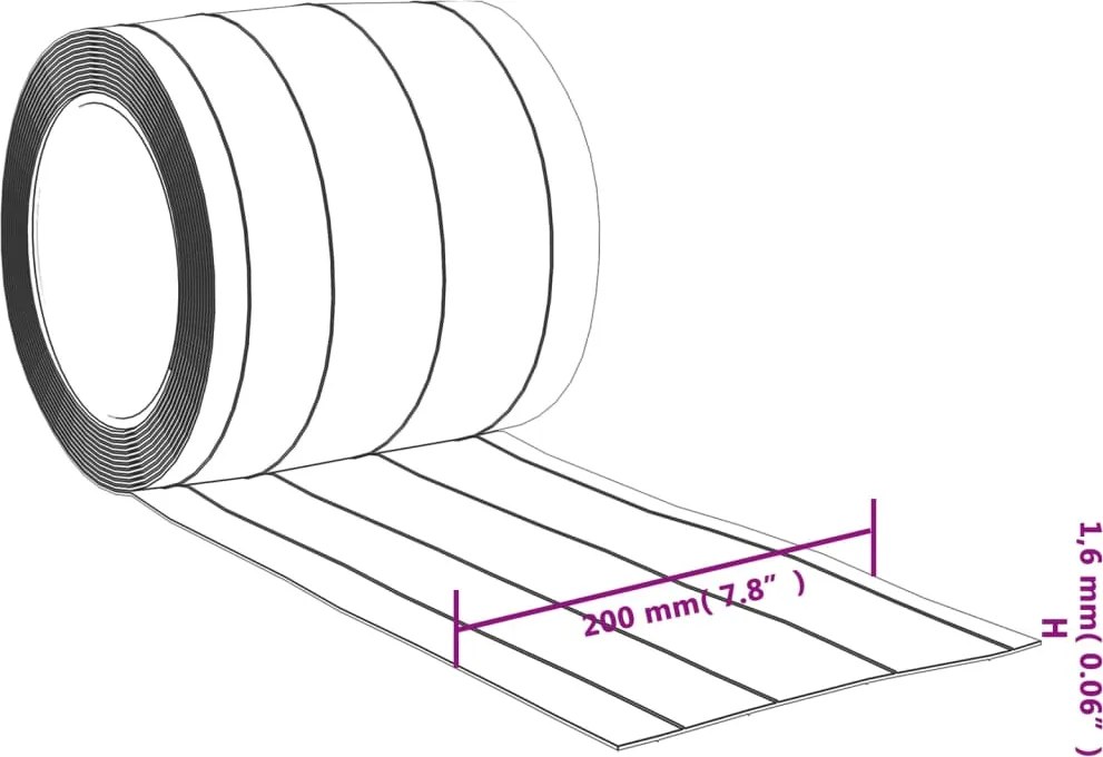 Závěs do dveří průhledný 200 mm x 1,6 mm 25 m PVC 153861