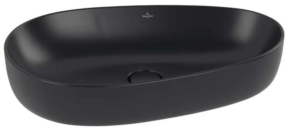 Villeroy & Boch Antao - Umyvadlo na desku, 40x65 cm, CeramicPlus, Pure Black 4A7465R7