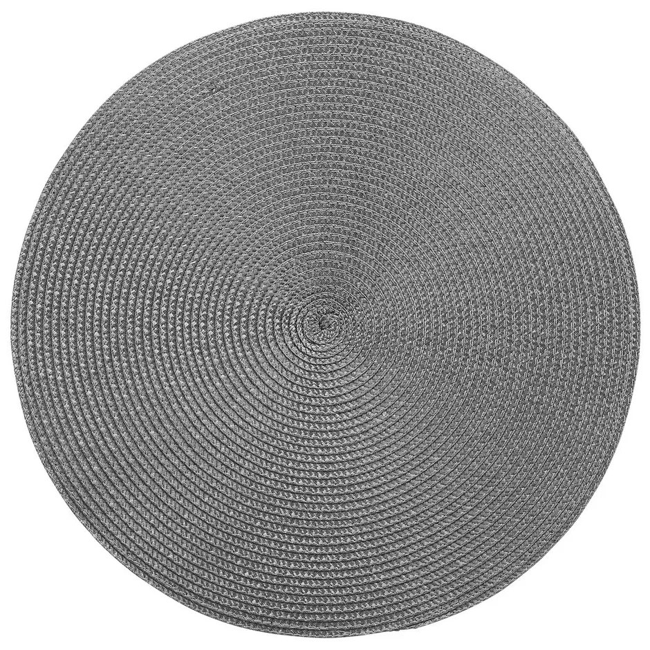 AMBIENTE Prostírání kulaté 38 cm - tm. šedá