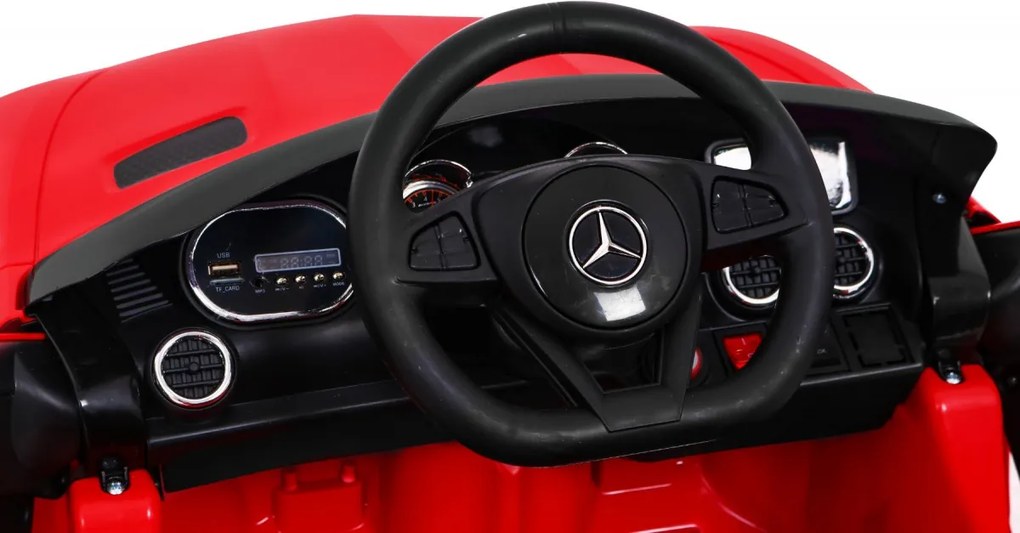 Ramiz Mercedes Benz GT autíčko na baterie pro děti červené + dálkové ovládání + plynulý start + MP3, LED