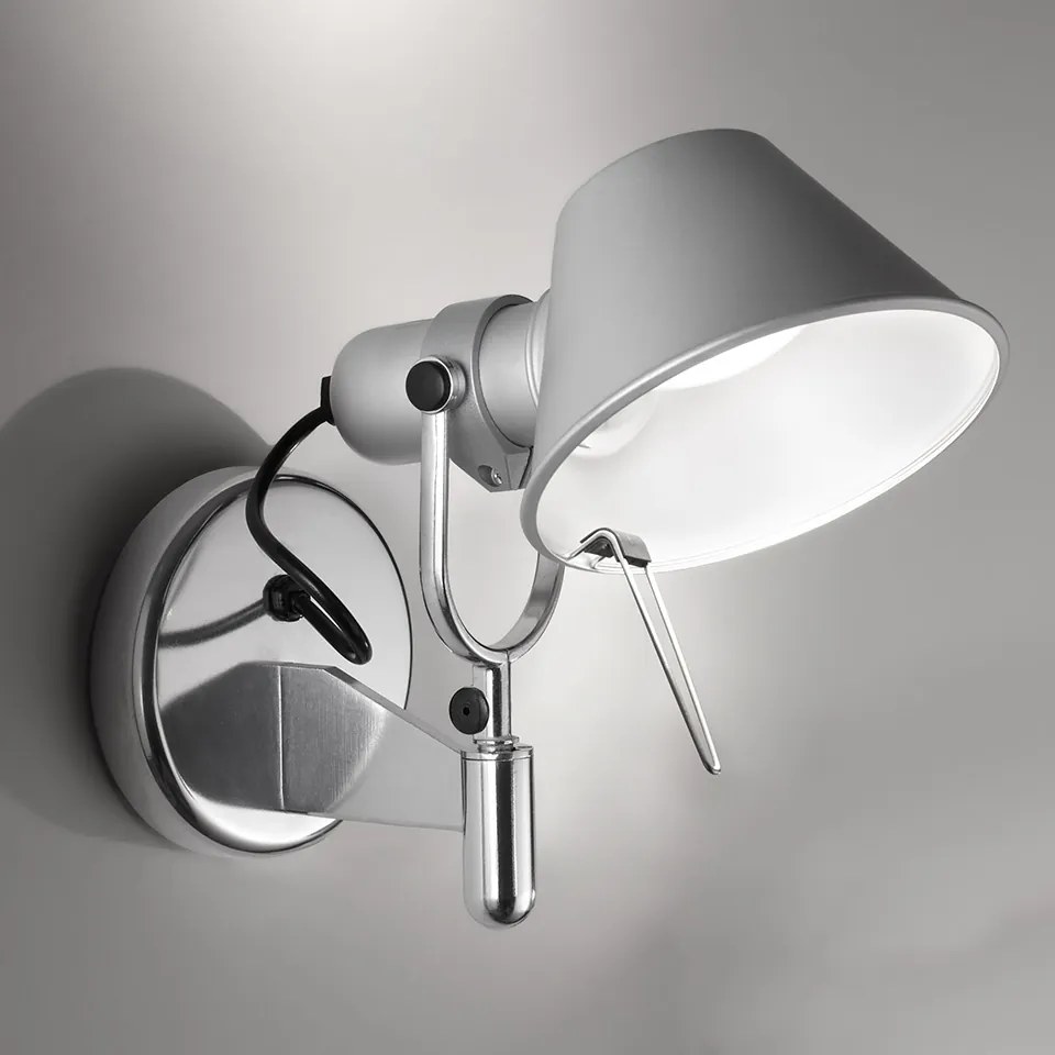 Artemide A044650 Tolomeo Faretto LED, nástěnné designové svítidlo bez vypínače, 12W LED 3000K, hliník