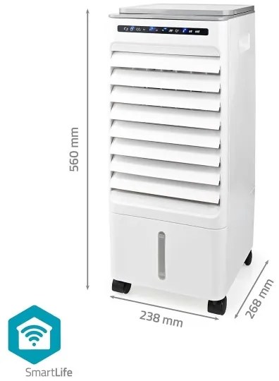 Nedis COOL116CWTW - Ochlazovač vzduchu 65W/230V Wi-Fi Tuya + dálkové ovládání
