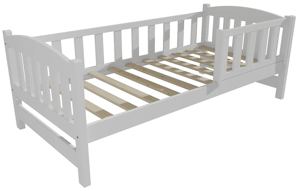Vomaks Dětská postel DP 002 se zábranou Rozměr: 80 x 160 cm, Barva: barva bílá