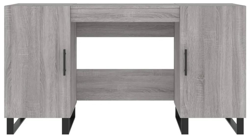 Psací stůl šedý sonoma 140 x 50 x 75 cm kompozitní dřevo - Default Title