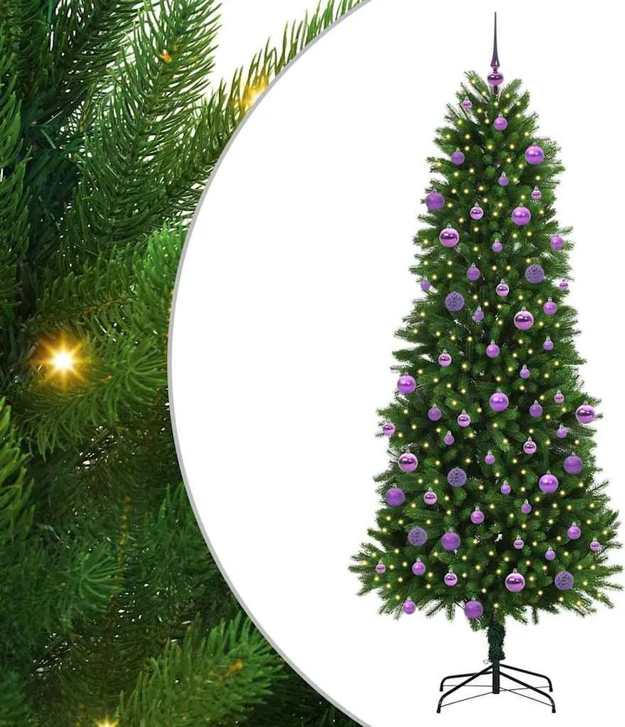 Vánoční stromeček s 300 LED diodami s stojanem Zelená 240 cm PE 3396355