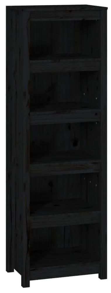 Petromila Knihovna černá 50x35x154 cm masivní borovice