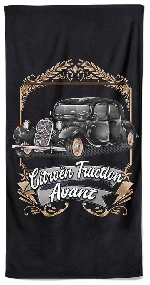 Osuška Citröen Traction Avant black (Velikost osušky: 70x140cm)