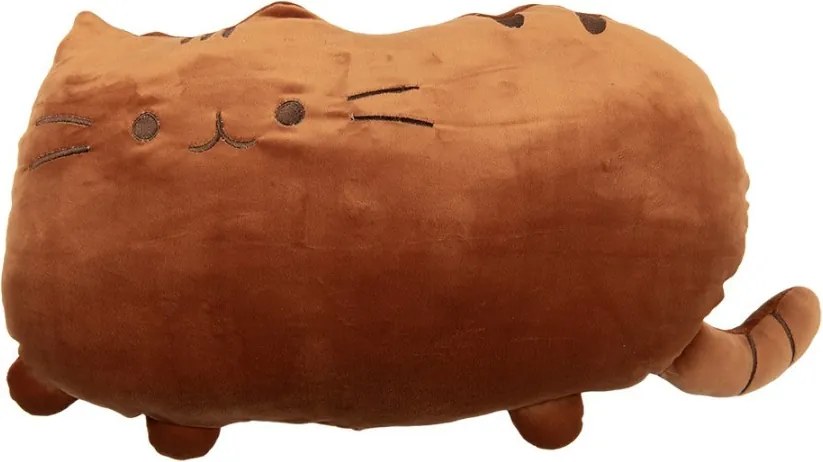 Rezavý dekorativní polštář ve tvaru kočičky Cat Rusty - 40*5*28 cm
