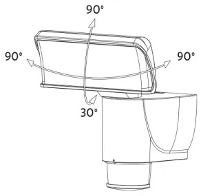 Otočný LED reflektor Panlux VANA MOTION PN32300029 automatické natáčení světla za pohybem