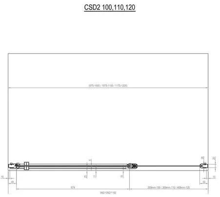 Ravak Chrome Sprchové dveře 110 Transparent bílá 0QVDC100Z1 CSD2-110