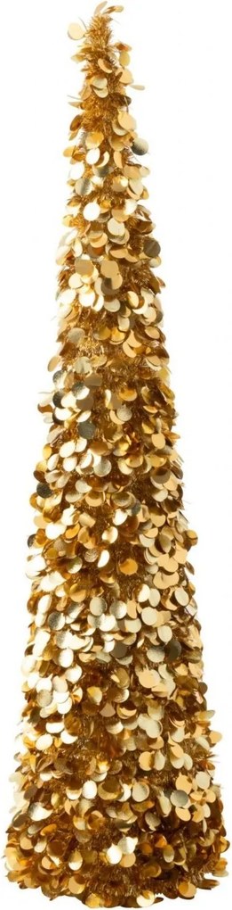 Veliký zlatý lesklý vánoční strom Sparkling L – 24*24*132 cm