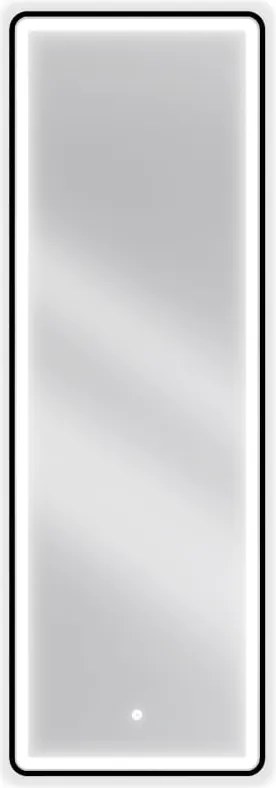Mexen Coro koupelnové zrcadlo podsvícené 50 x 150 cm, LED 6000K, protimlhové, černý rám - 9817-050-150-611-70
